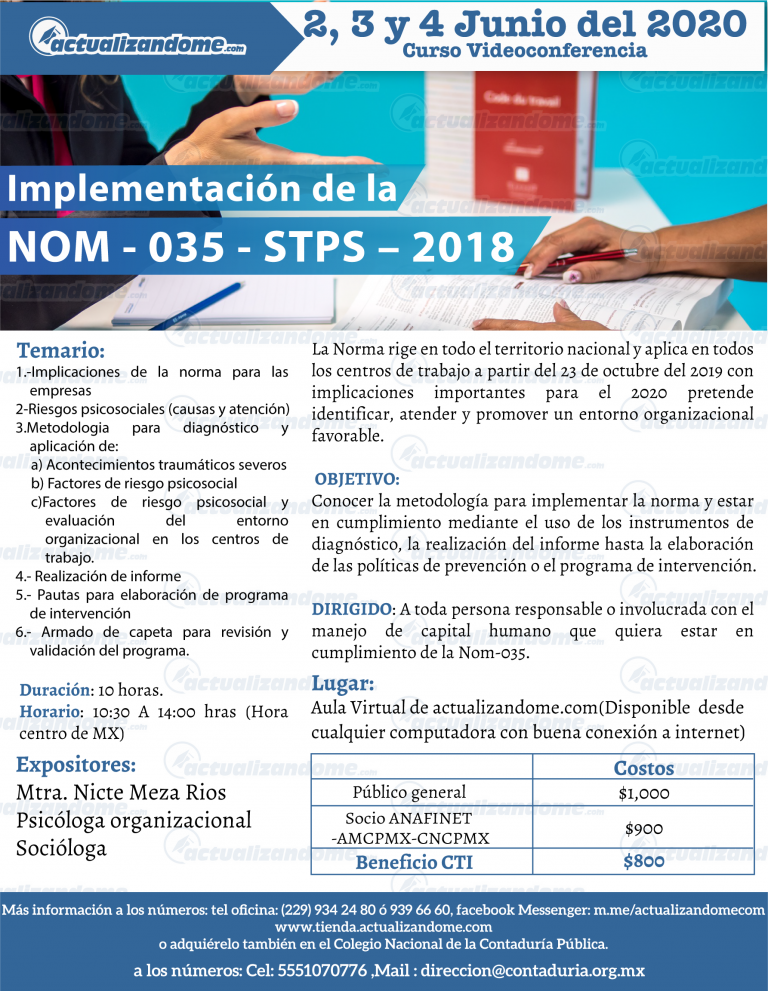Implementación de la NOM – 035 – STPS – 2018 – Tienda